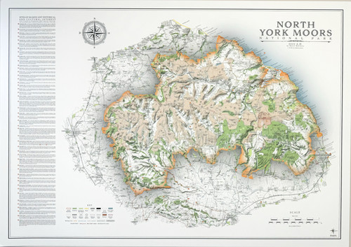 North York Moors Map Print | The Cartographic Arts | North York Moors ...