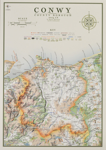 Map of Conwy with surrounding counties | TheCartographicArts