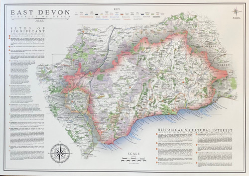 East Devon District Map Print | TheCartographicArts
