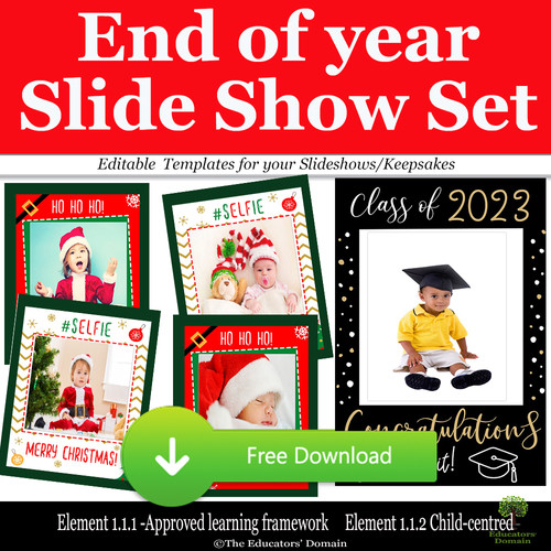End of Year Slideshow Set (23 update) | The Educators Domain
