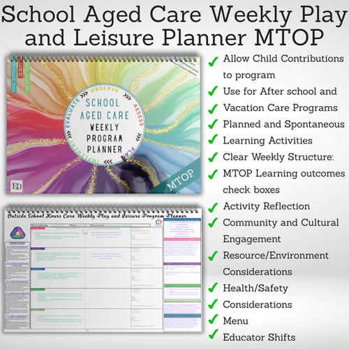 A3 School Aged Care Weekly Program Planner | The Educators Domain