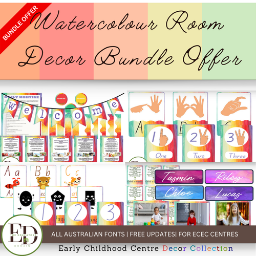 Complete Watercolour-Inspired ECEC Bundle | The Educators Domain