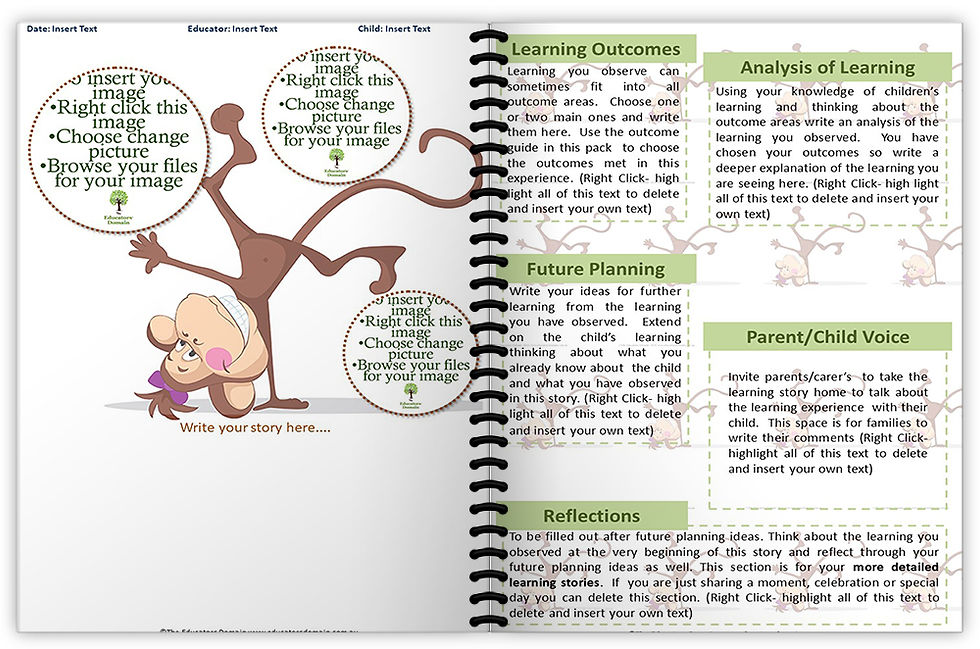 Learning Story Packs | The Educators' Domain | Activity Packs ...