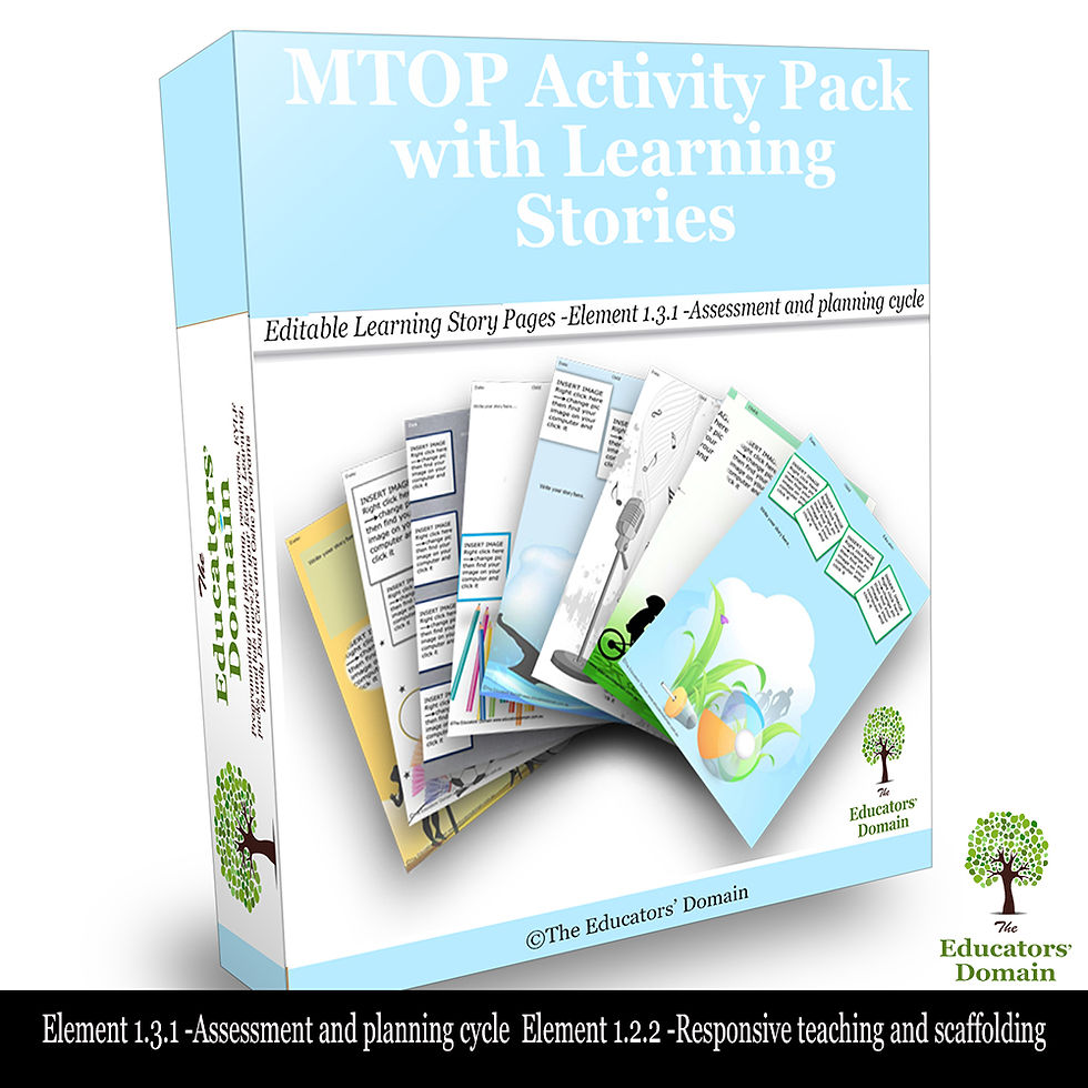 MTOP Activity and Learning Story Pack | The Educators Domain