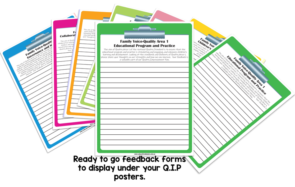 Q.I.P Display for Family Feedback