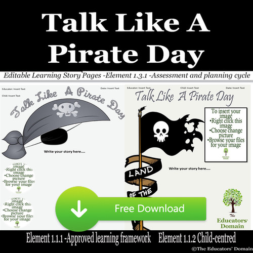 Talk Like a Pirate Day Learning Story Pack | The Educators Domain