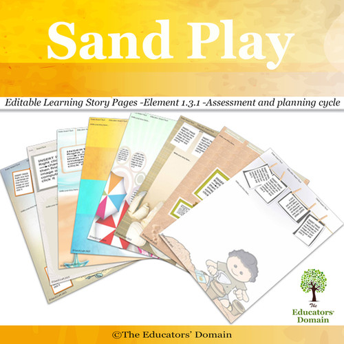 Sand Play Learning Story Pack | The Educators Domain