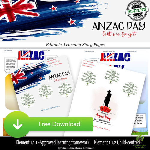 ANZAC DAY Learning Story Pack | The Educators Domain