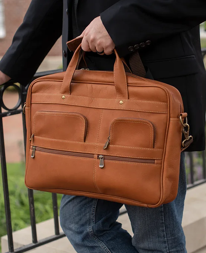 Cima Leather Briefcase by Sarge Leather | Cahaly's Clothing