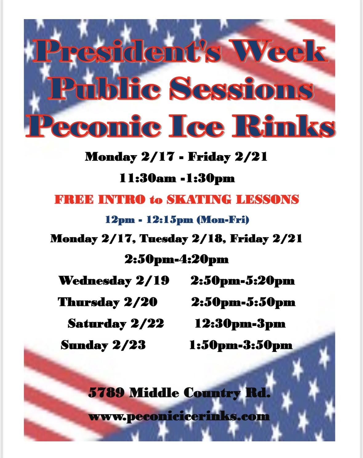 Public Skating | Peconic Ice Rinks