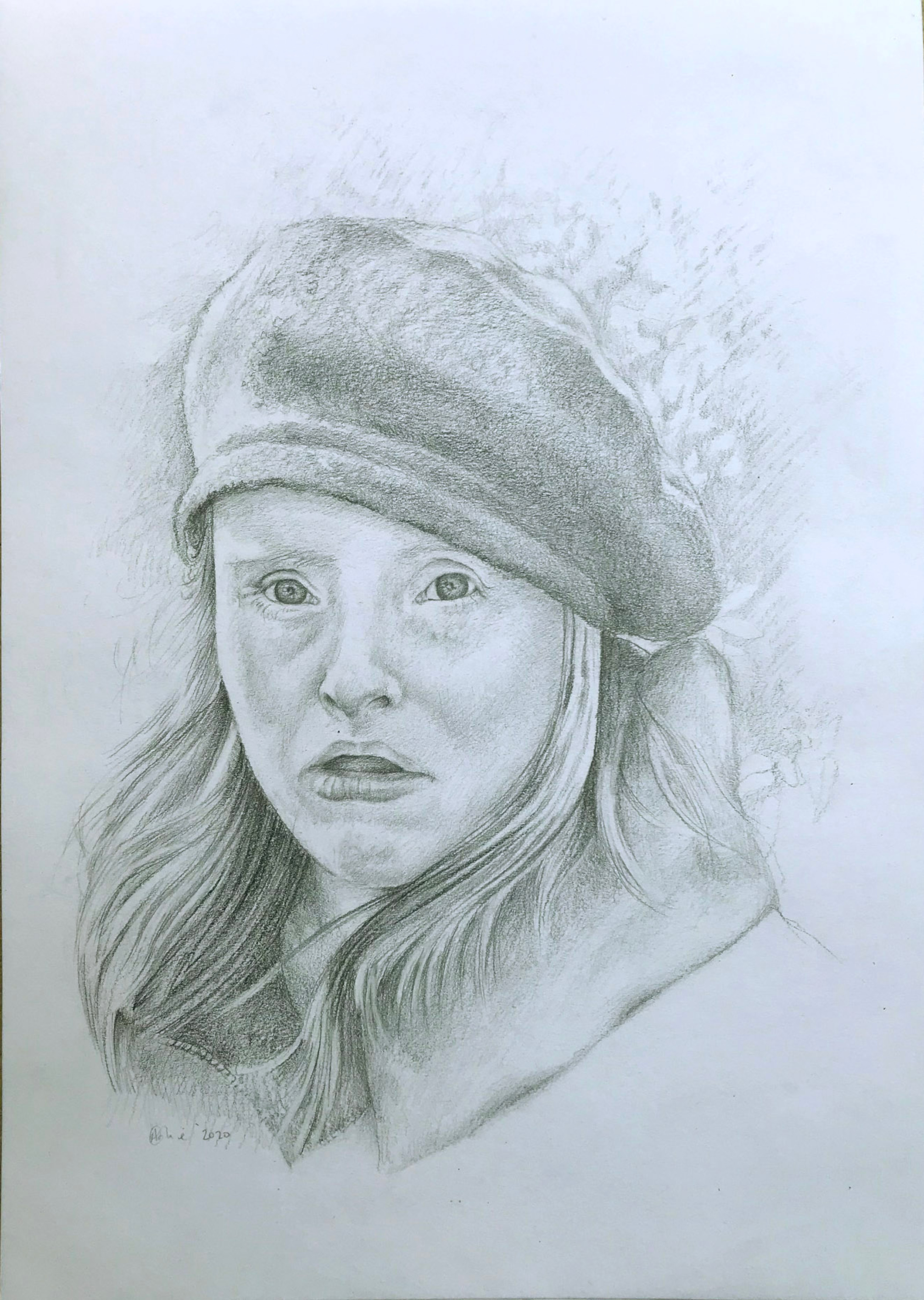Commissioning a portrait | Alice on the wall