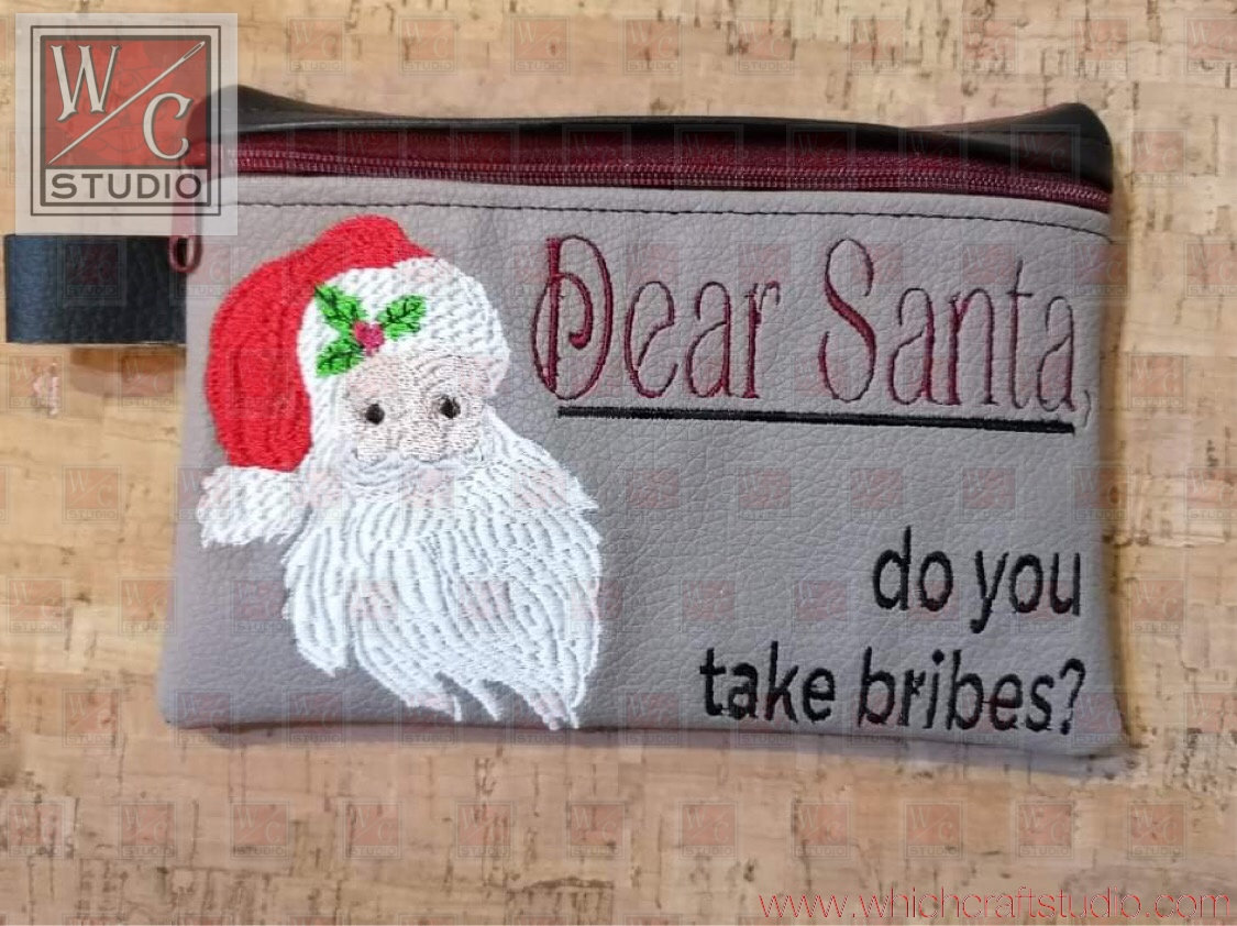 Digital Dear Santa 5x7 bag Embroidery Designs
