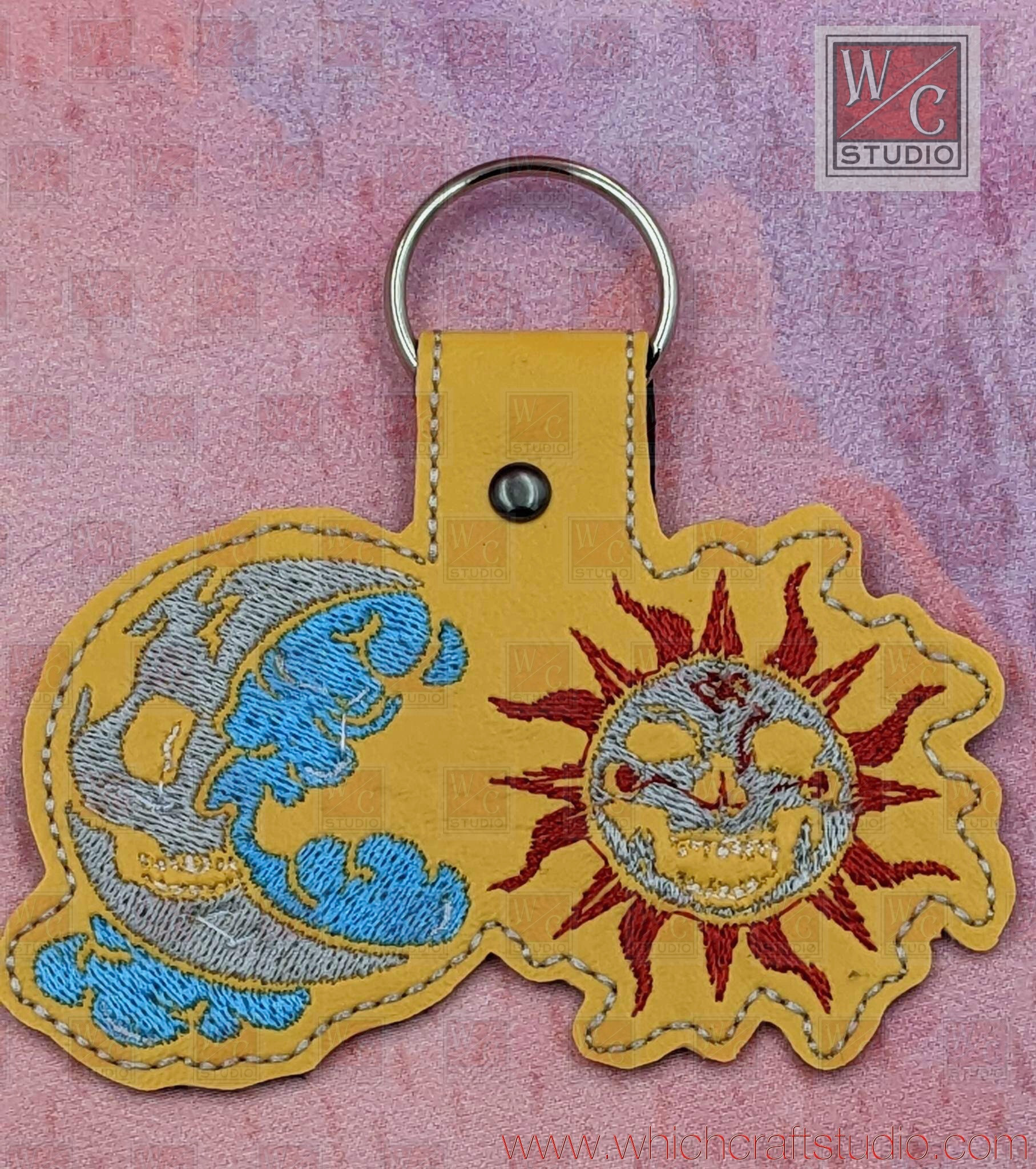 Digital Sun and Moon skull Fob Digital Files 2/311