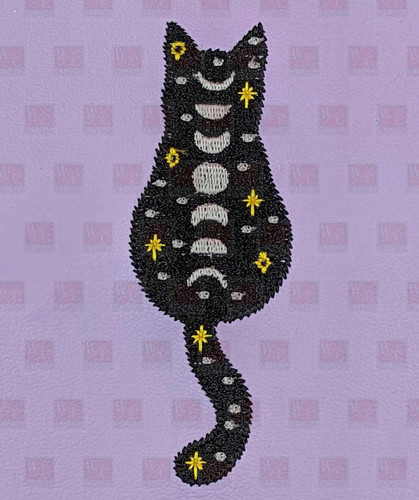 Digital Moon Phase Cat SA-Applique 6x10 Digital File | Which Craft Studio