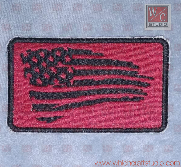 Digital Tattered Flag Patch files Digital File