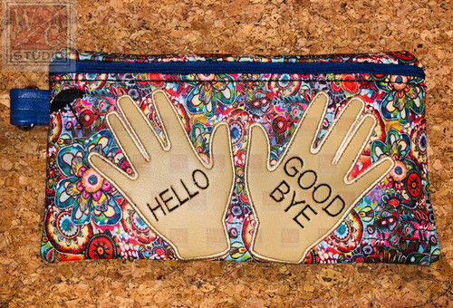 Digital Hello Good Bye Bag 6x10 Embroidery Design | Which Craft Studio