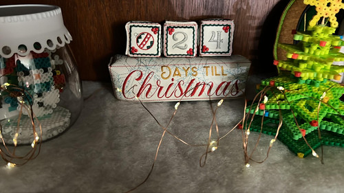 Digital Christmas countdown cube year set size 5x7. Digital File ...