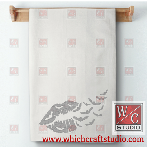 Digital Bat Lips Standalone 5x7 Digital Embroidery | Which Craft Studio