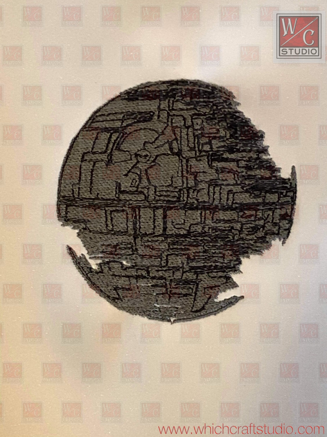 Digital Death Star 4x4 Standalone Embroidery Design Files