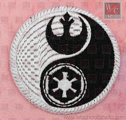 Digital Star Wars Ying Yang Patch files Digital File | Which Craft Studio