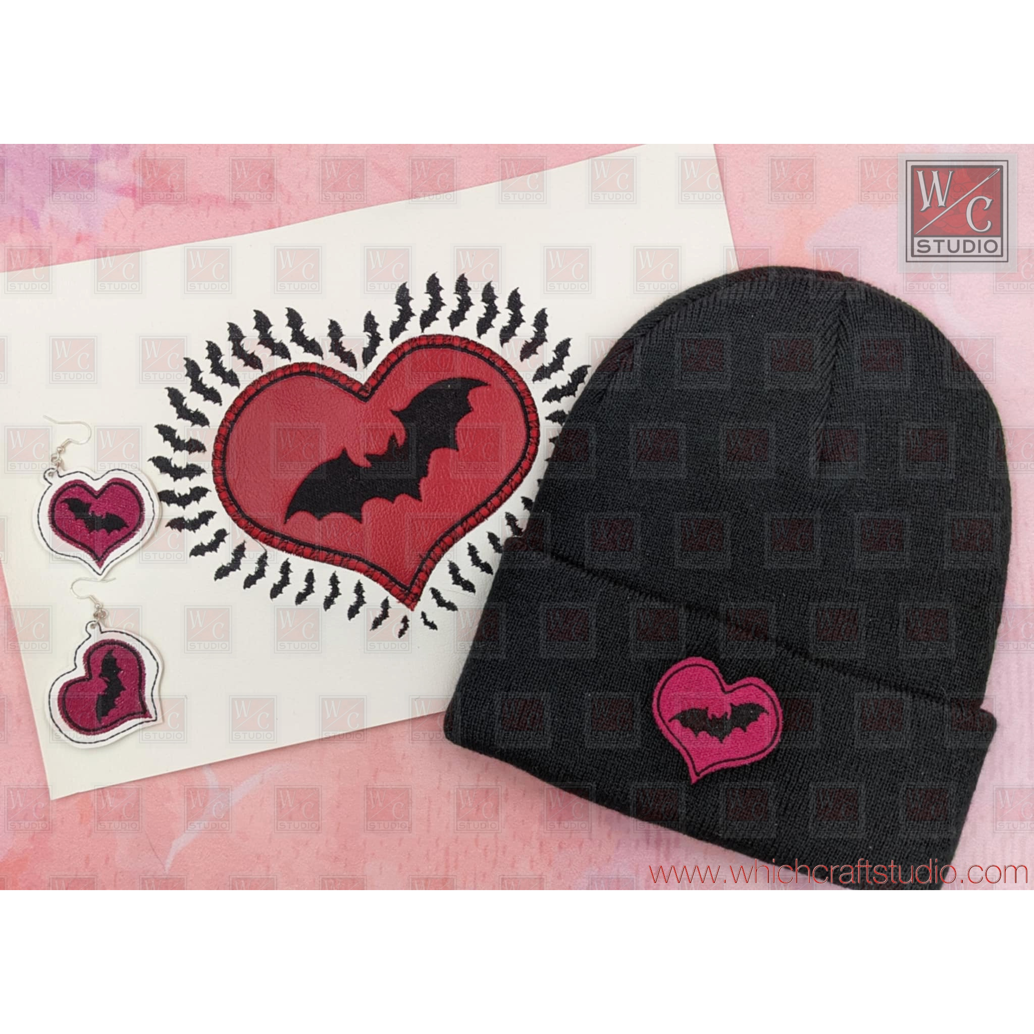 Digital Bat Hearts Set of 6 Digital File