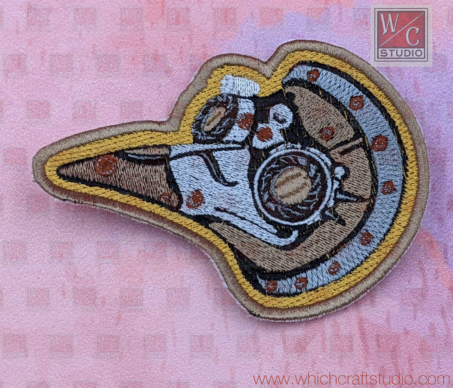 Digital Steampunk plague mask Patch Digital Files