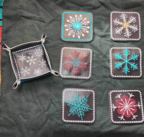 Digital Snowflake Coaster Set Digital File | Which Craft Studio