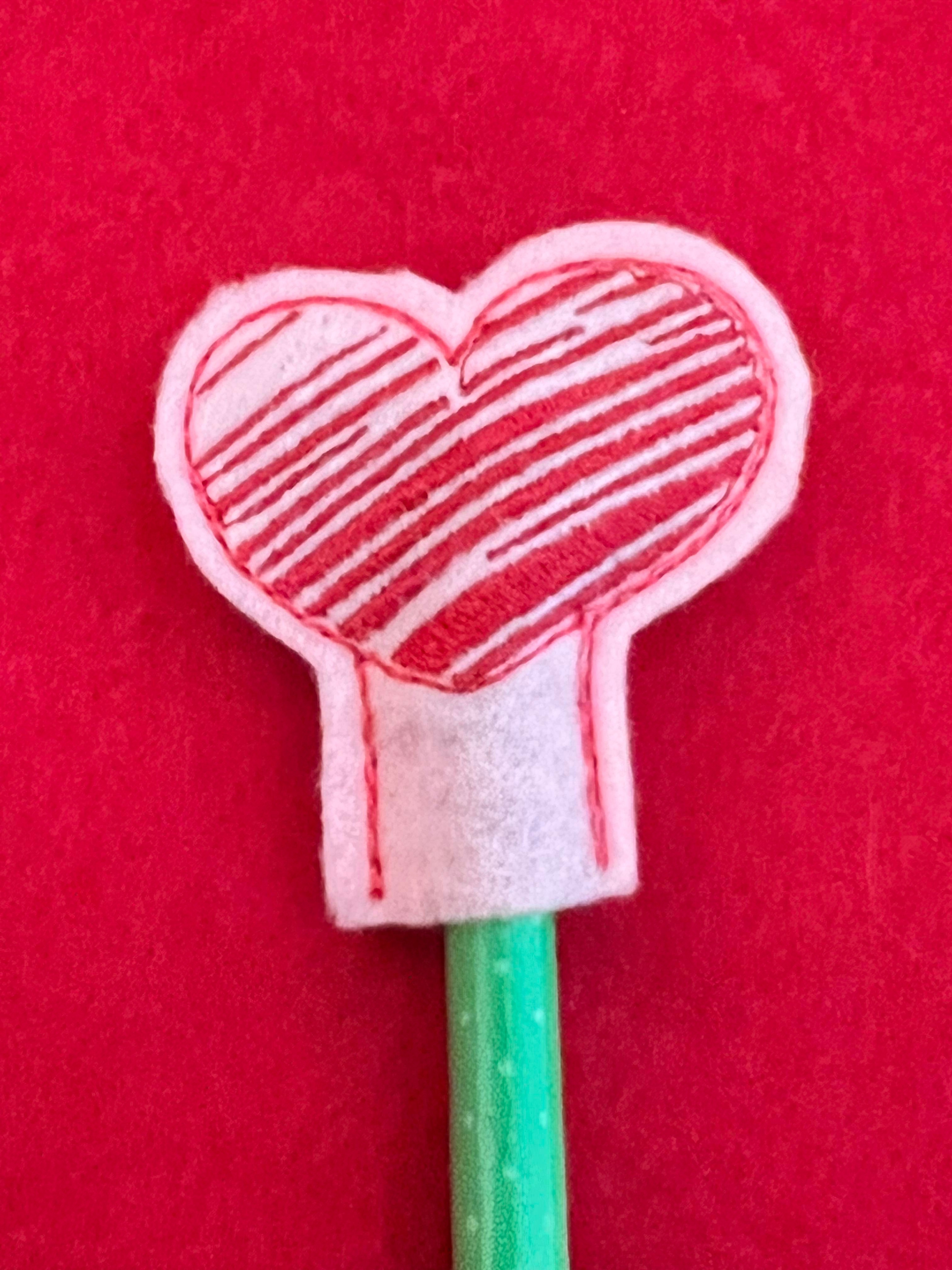 Digital Heart5 Pencil Topper Digital Files