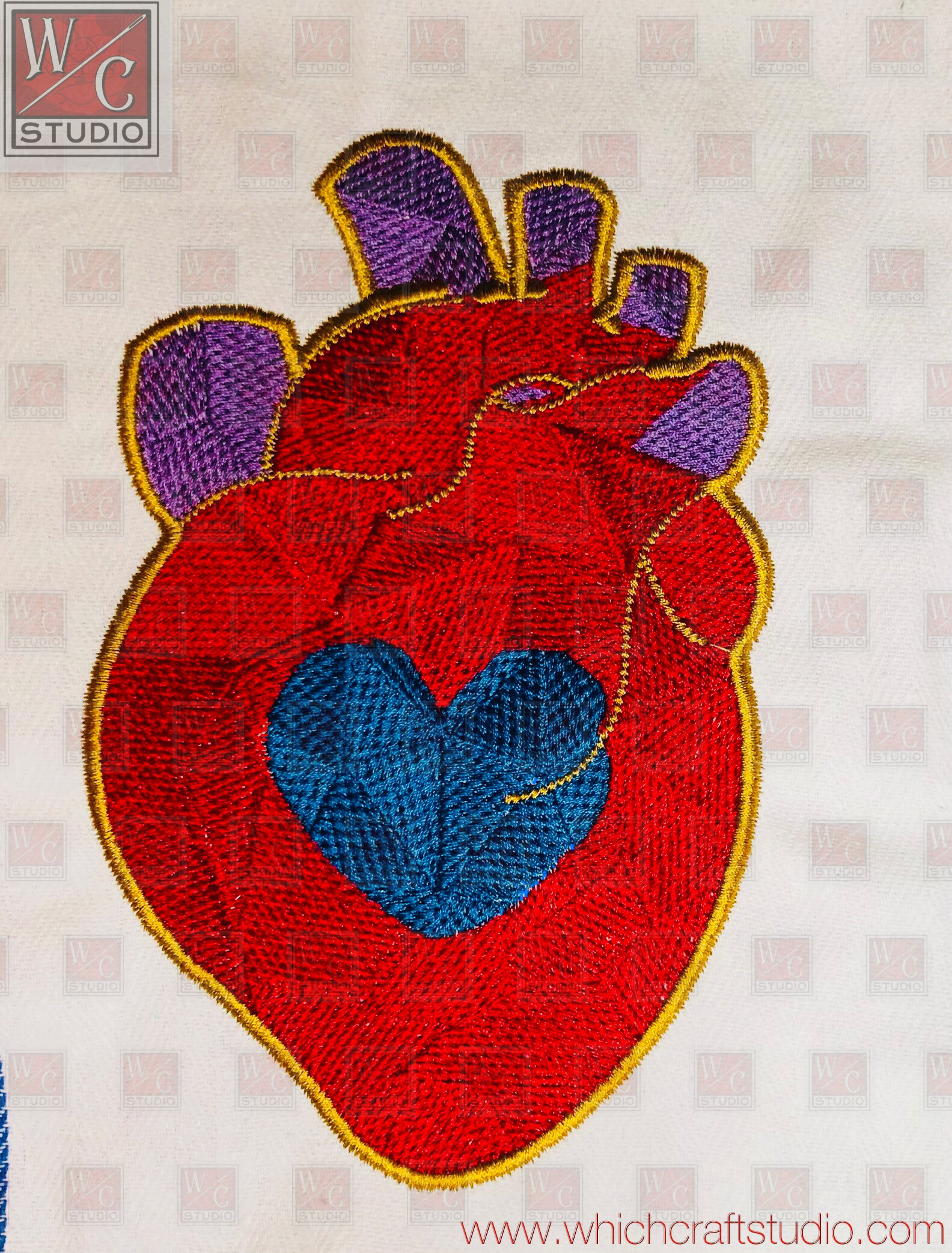 Digital Heart Prism 4X4 Standalone Embroidery Files