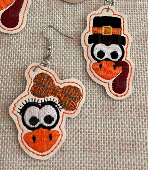 Digital Turkey Earrings Digital Files 2/365