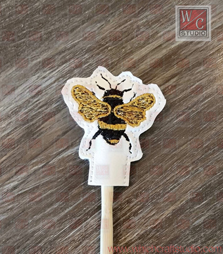 Digital Queen Bee Pencil Topper. 4x4 Digital Files | Which Craft Studio