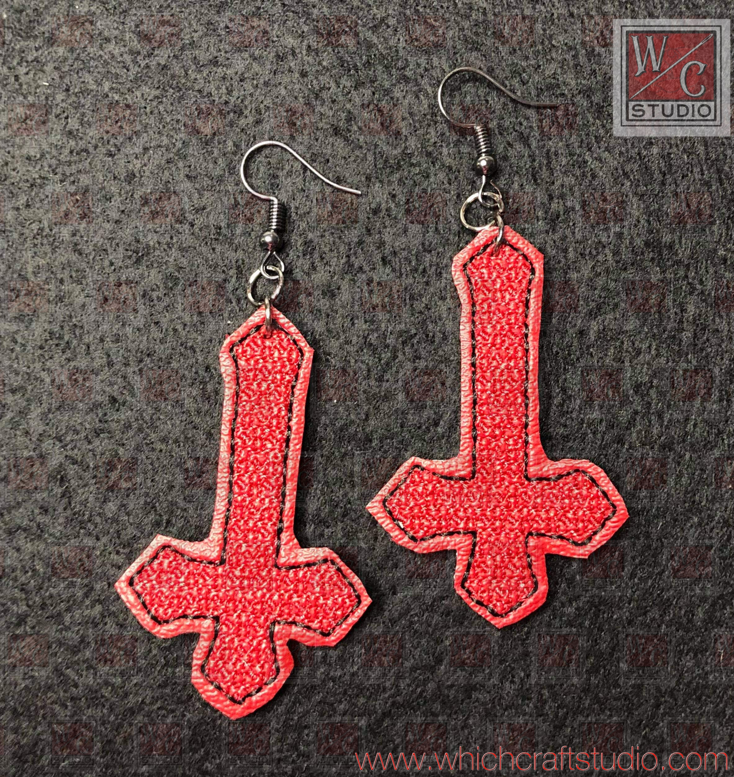 Digital Goth Cross Motif Digital Embroidery