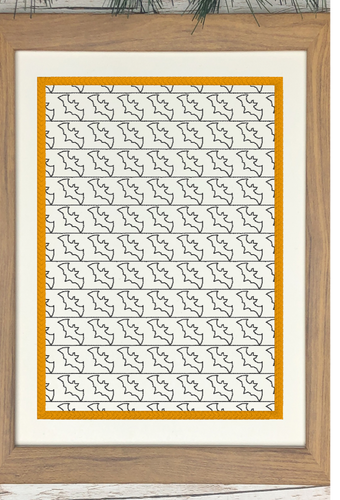 Digital Bat Stipple and Border 6x10 Digital Fill | Which Craft Studio