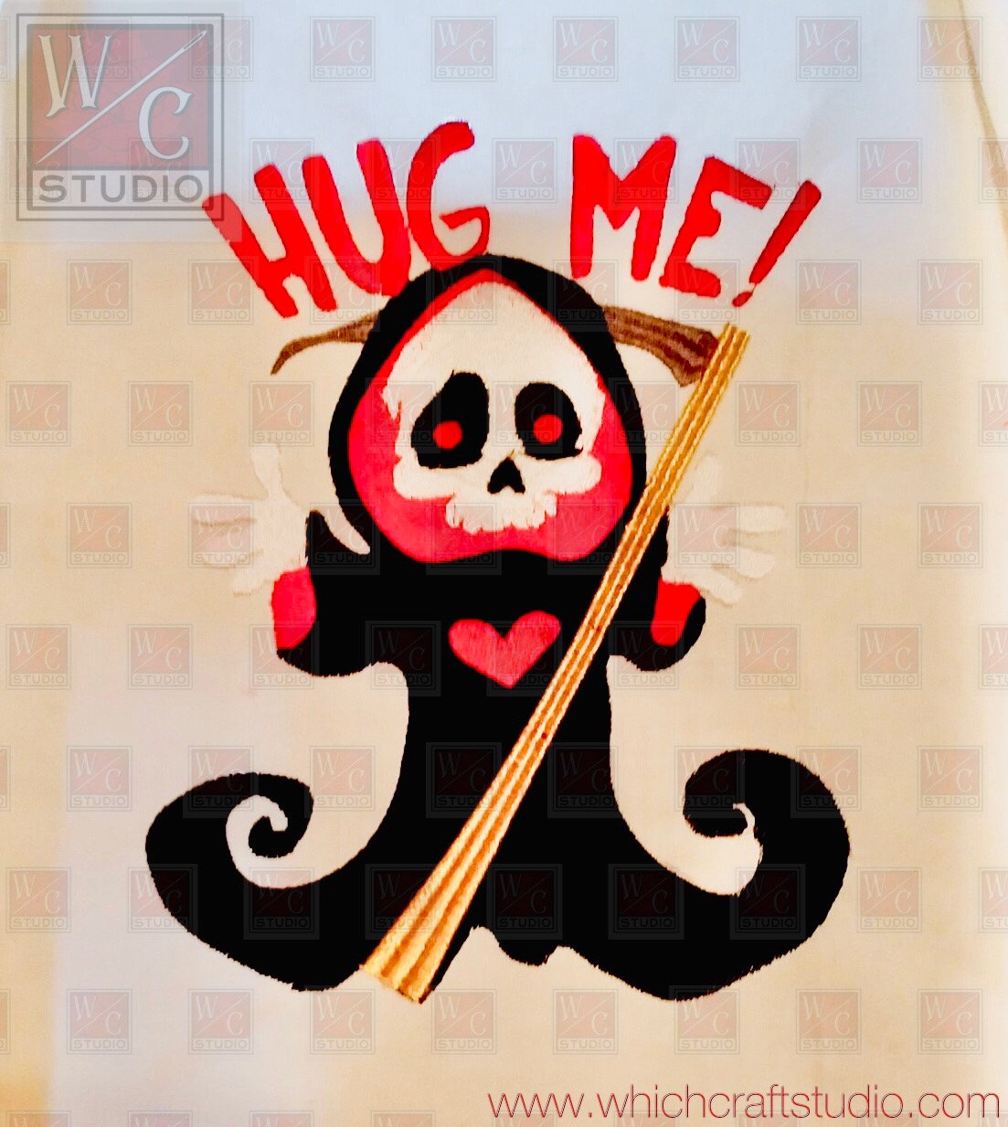 Digital Hug Me Grim Standalone 6x10 Embroidery Files