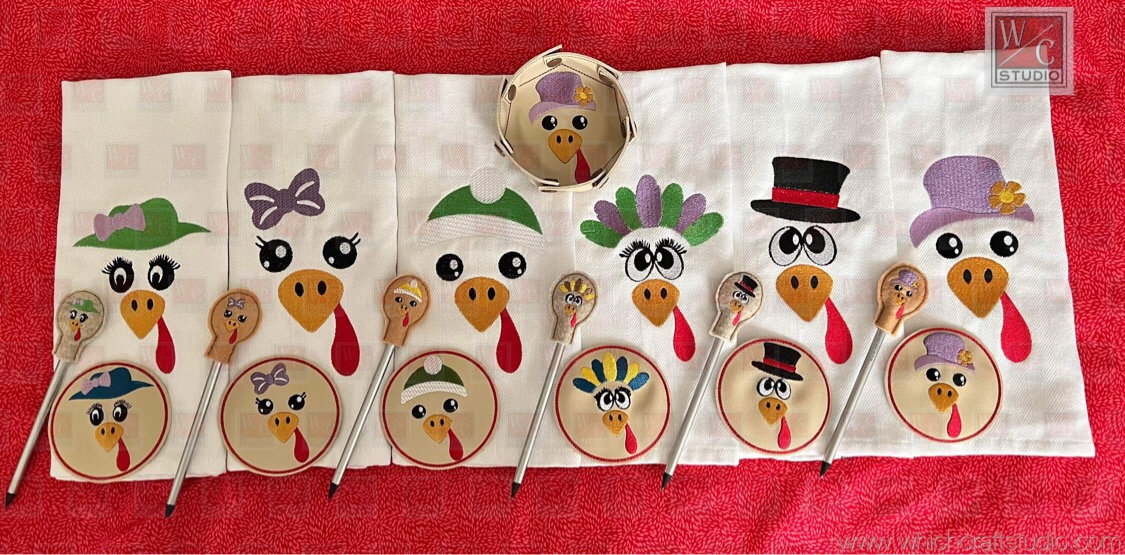 Digital Turkey face Set Digital Files