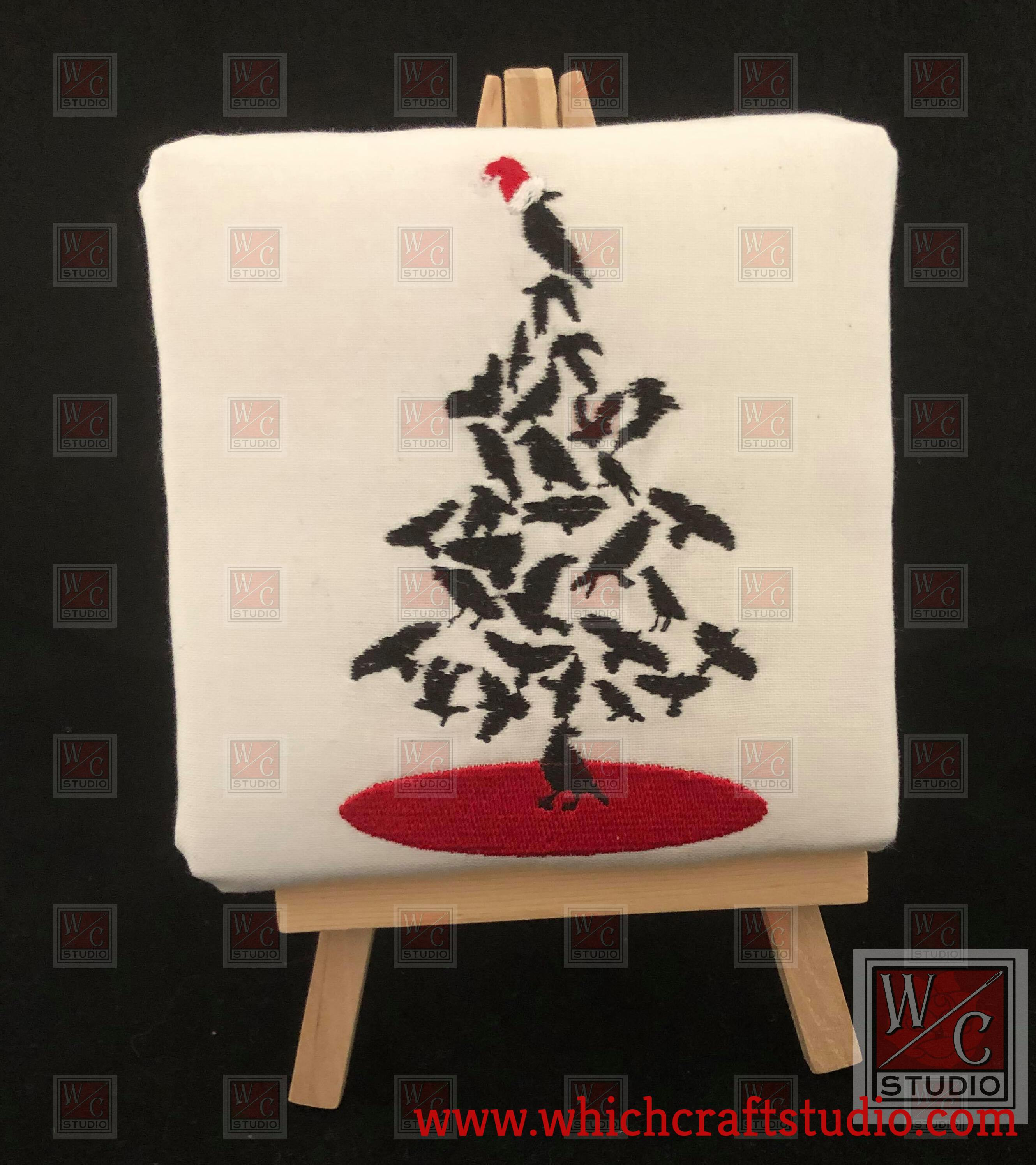 Digital Crow Tree Standalone 4x4 Digital Embroidery