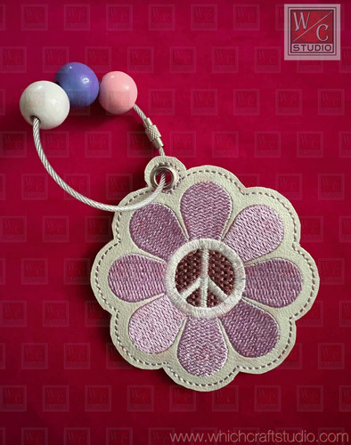 Digital Peace Flower Dangle Digital File | Which Craft Studio