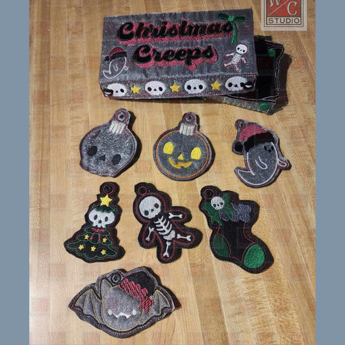 Digital Christmas Creeps Ornament Box Set of 7 plus box Digital File ...