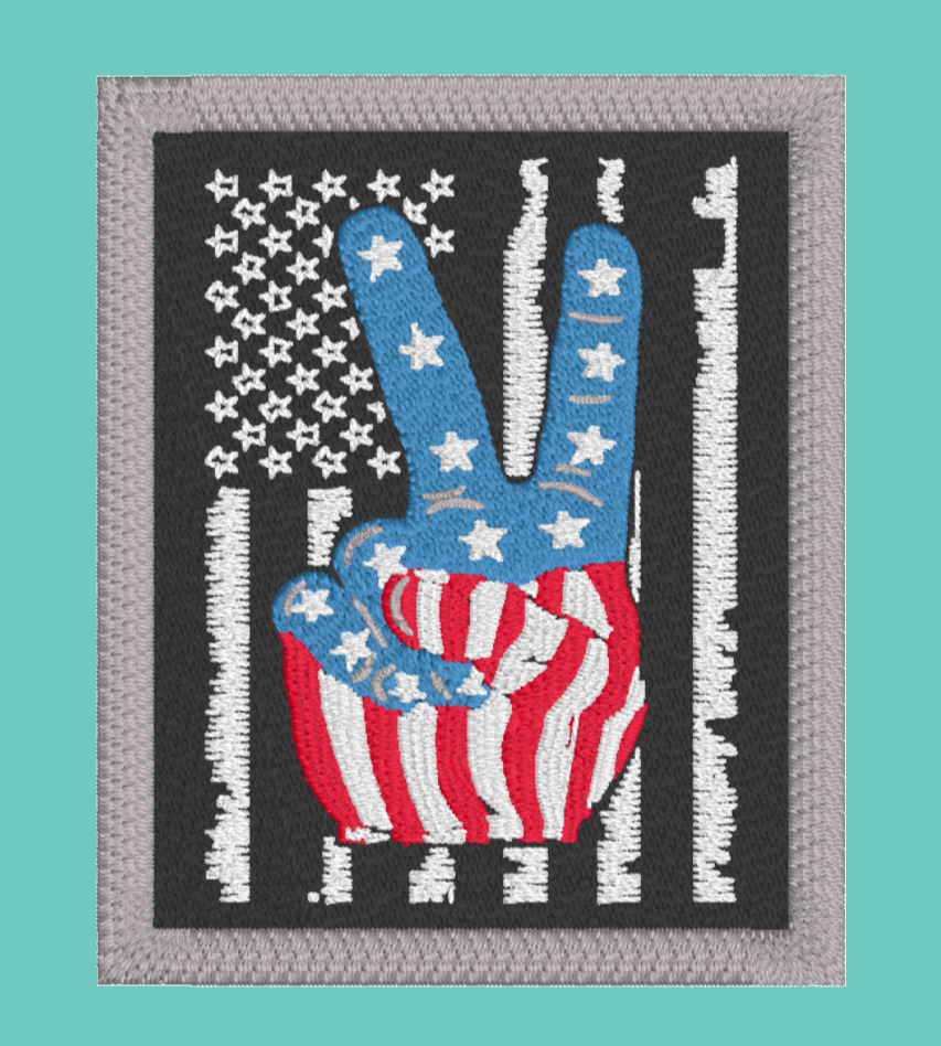 Digital Distressed Flag Peace Patch files Digital File