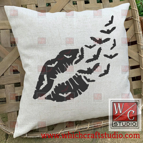 Digital Bat Lips Standalone 8x12 Digital Embroidery | Which Craft Studio