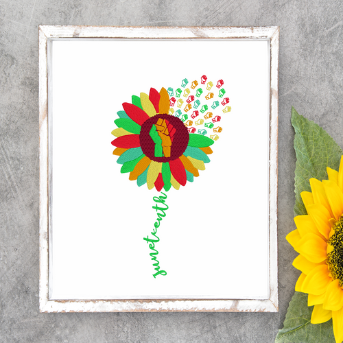 Digital Juneteenth Flower Standalone 5x7 Digital Files | Which Craft Studio