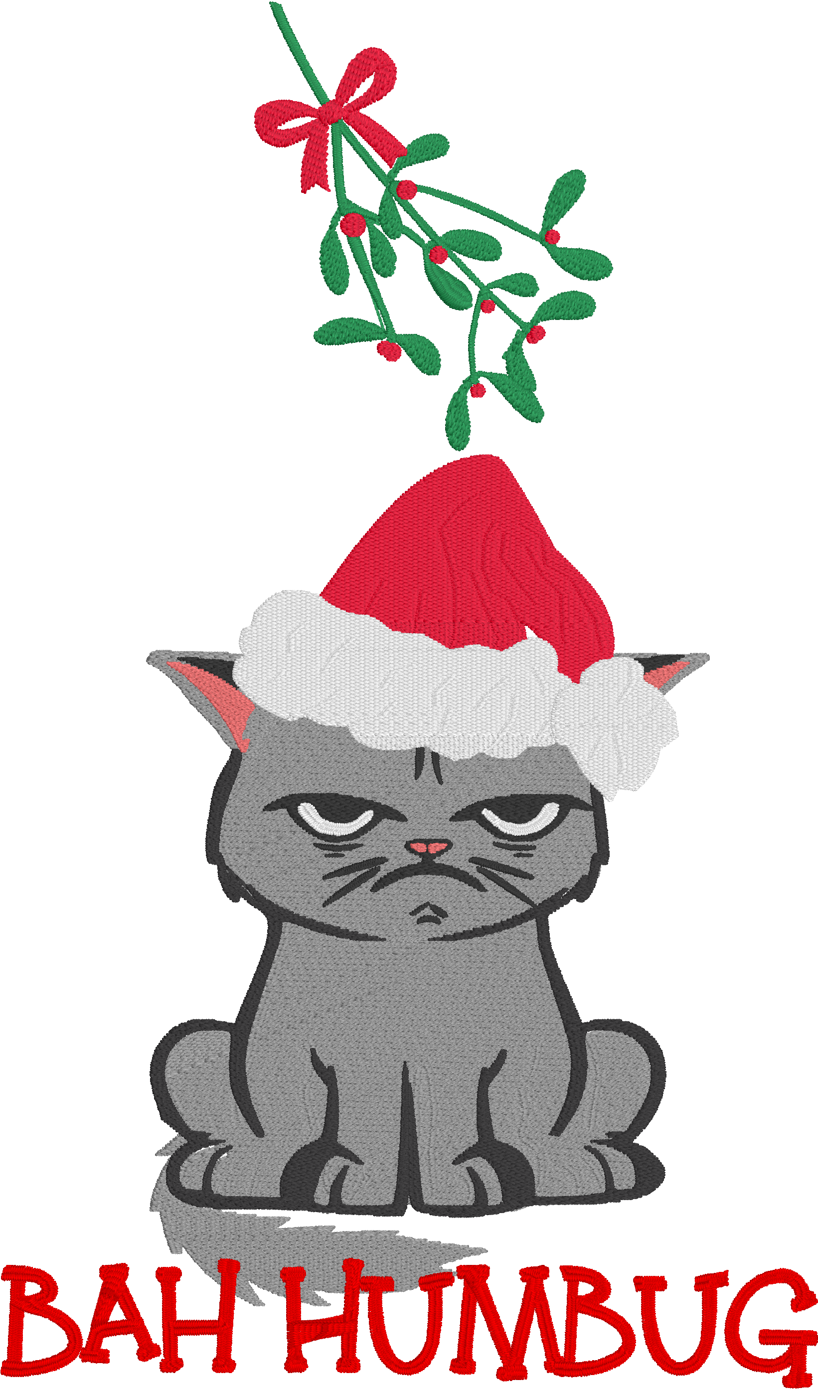 Digital Bah humbug StandAlone 6x10 Embroidery Designs