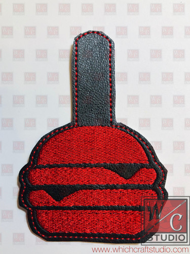 Digital Pulp Fiction Hamburger Fob Snap Tab | Which Craft Studio