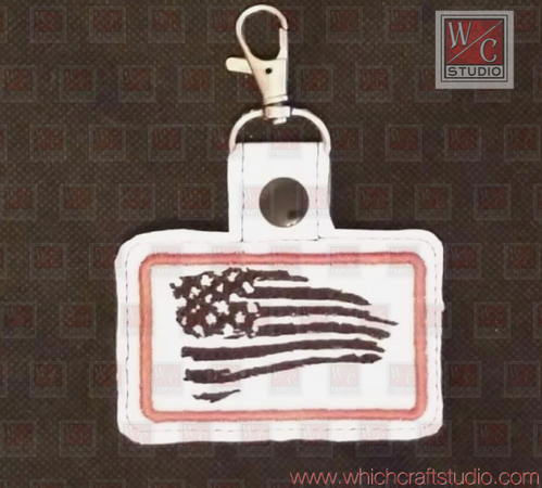 Digital Tattered Flag Fob files Digital File | Which Craft Studio