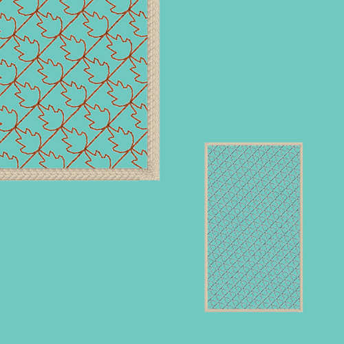 Digital Leaf Stipple and Border 6x10 Digital Fill | Which Craft Studio