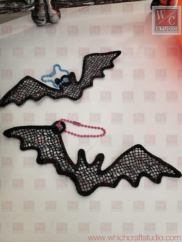 Digital FSL 2 Bats 5x7 hoop Digital Embroidery | Which Craft Studio