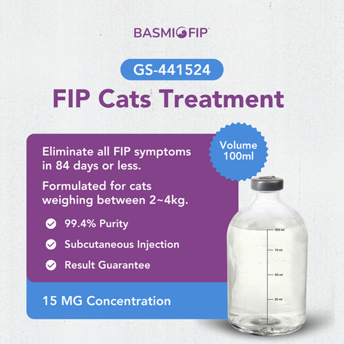 GS441524 (15mg/ml), 100 ml per vial | Basmi FIP India