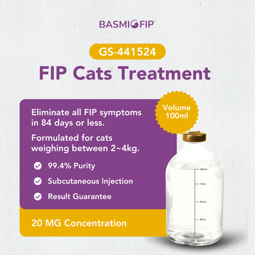 GS441524 (20mg/ml), 100 ml per vial | Basmi FIP India