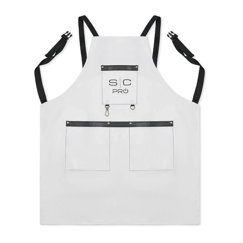 StyleCraft Studio Barber & Stylist Apron White/Black SC339W | Clipper ...