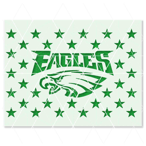 PHILADELPHIA EAGLES FLAG STENCIL | Lazy Stencils